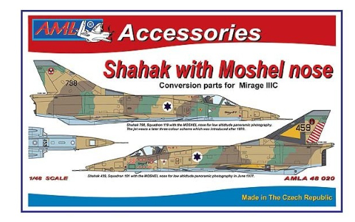 AML A48020 Dassault Mirage III C - Shahak with Moshel nose Conversion Set (for Eduard kits)