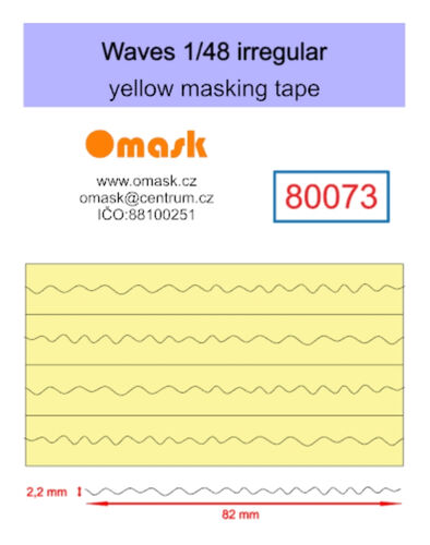 Omask 80073 Waves Irregular - Yellow Masking tape