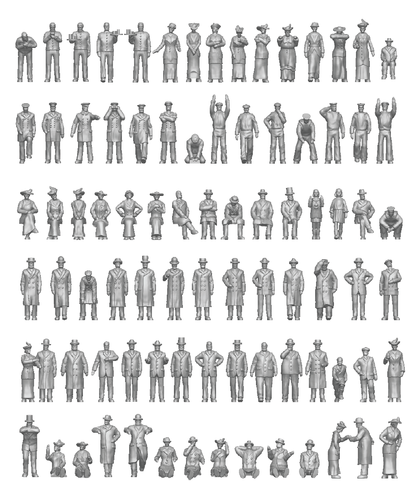 ION Model CV200-001 20th Century Civil Ship Passengers & Crew