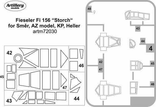 ARTILLERY Models 72030 Fieseler Fi 156 "Storch" for Smer/AZ model/Heller