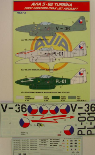 Kora Models Dec4884 Avia S.92 (Me-262A-1a) Czechoslovakian II
