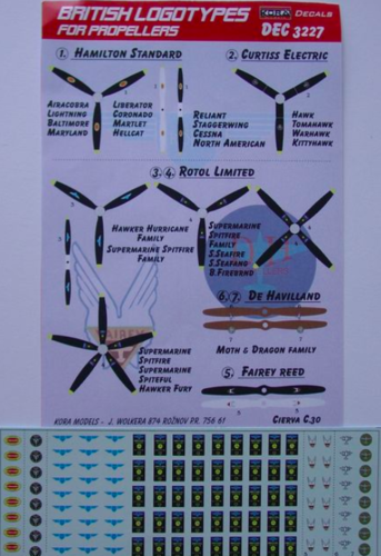 Kora Models Dec3227 British logotyp for propeller