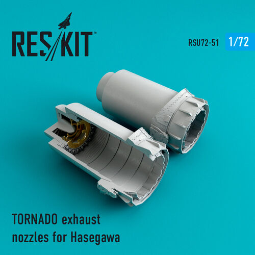RES/KIT U72-0051 TORNADO exhaust nozzles for Hasegawa