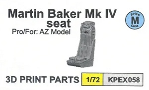 Kovozavody Prostejov KPEX058 Martin Baker Mk.IV - 3D-Printed Seat (for AZ Model Kits)