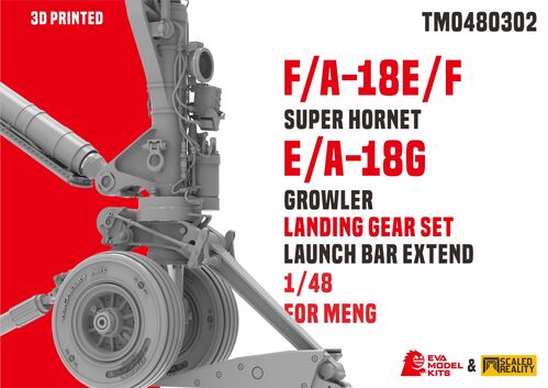 DISCONTINUED EVA Model Kits TM0480302 Boeing F/A-18 E/F Super Hornet and E/A-18 G Growler - Landing Gear Set Bar Extend (for Meng Kits)