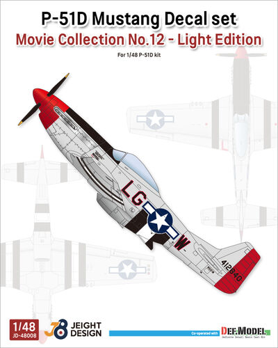 DEF Model JD48008 North American P-51 D Mustang - Decal set Movie Collection No.12 (Light Edition)