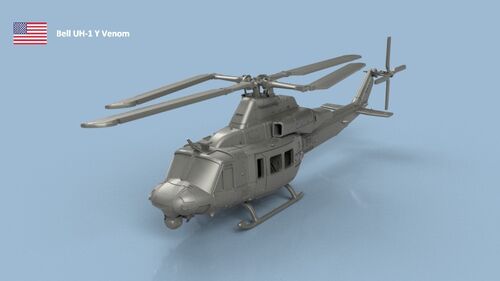 L'Arsenal 2.0 3D350607PLPLEIN Bell UH-1 Y Venom folded blades - 3D printing (4 helicopters)