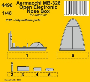 CMK K4496 Aermacchi MB-326 - Open Electronic Nose Box (for Italeri Kits)