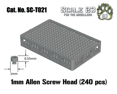 Scale23 SC-T021 1mm Allen Screw Head (240 pcs)