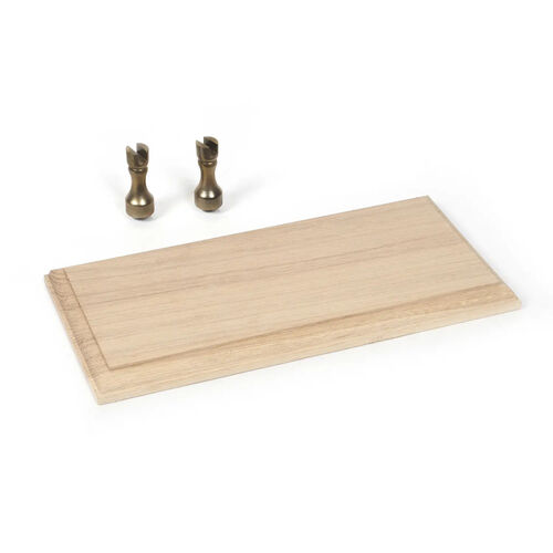OcCre 19164 Solid Oak Base + 2 Brass Cast Iron Brackets