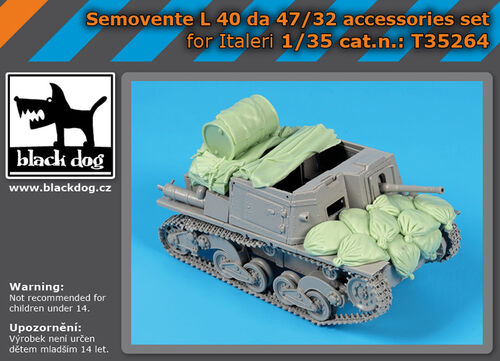 Black Dog T35264 Semovente L 40 Da 47/32 Accessories Set (For Italeri)