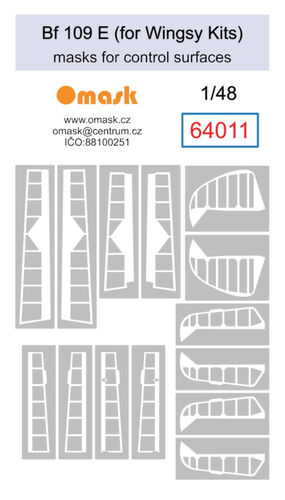 Omask 64011 Messerschmitt Bf-109 E Masks for Control Surfaces (for Wingsy Kits)