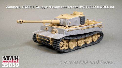 Atak Model 35059 Zimmerit Tiger I Gruppe "Fehrmann" (for Rye Field Model RM-5005 kit)