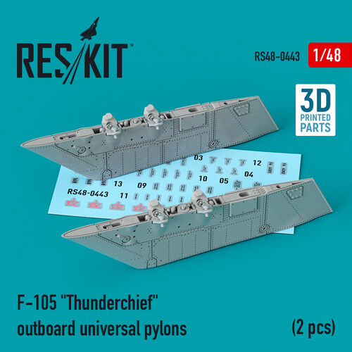 RES/KIT 48-0443 F-105 "Thunderchief" Outboard Universal Pylons (2 pcs)