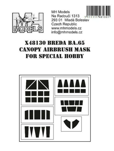 MH Models X48130 Breda Ba.65 canopy airbrush mask for Special Hobby