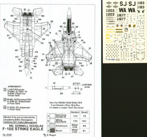 Hi-Decal Line 72009 F-15 Strike Eagle