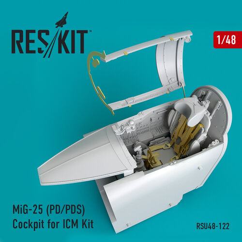 DISCONTINUED RES/KIT U48-0122 MiG-25 (PD/PDS) Cockpit for ICM Kit