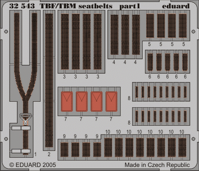 Eduard 32543 TBF/TBM seatbelts Trumpeter