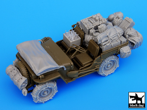 Black Dog T35044 US Jeep big accessories set for Tamiya