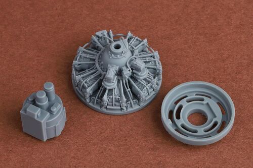 SBS Model 48098 Grumman F4F-4 Wildcat - 3D-Printed Engine Set (for Tamiya Kits)