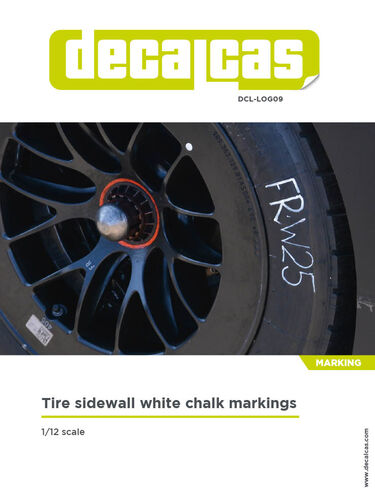 Decalcas LOG009 Tire Sidewall White Chalk Markings