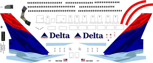 BSmodelle 144483 McDonnell Douglas MD11 - Delta Airlines Decal