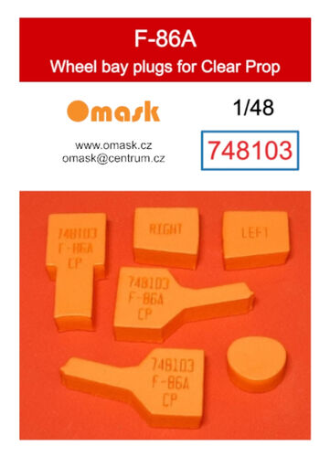 Omask 748103 North American F-86 A - Wheel Bay Plugs (for Clear Prop Kits)
