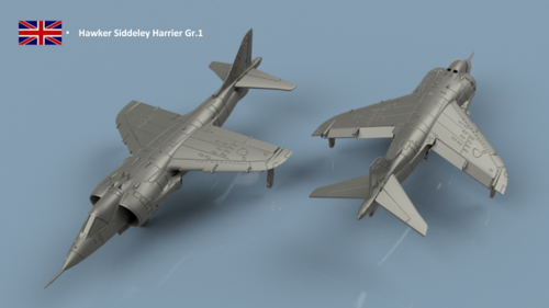 L'Arsenal 2.0 3D350356 Hawker Siddeley Harrier GR.1 - 3D printing (5 pcs)