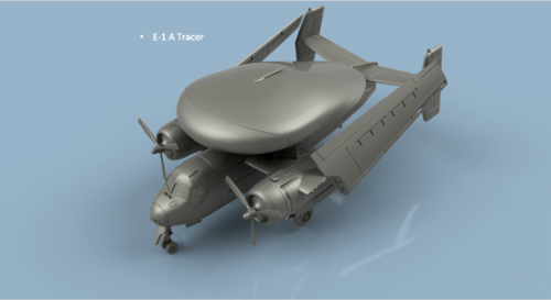 L'Arsenal 2.0 3D350225 Grumman E-1 A Tracer folded wings - 3D printed (2 pcs)