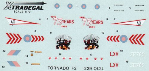 Xtradecal FSM2 Panavia Tornado F.3 (1 scheme)