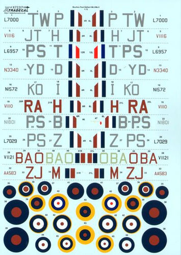Xtradecal 72217 Boulton-Paul Defiant Mk.Is (10 schemes)