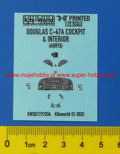 Kits World 3D1721034 Douglas C-47 A 3D Full colour Instrument Panels (for Airfix 0801 kit)