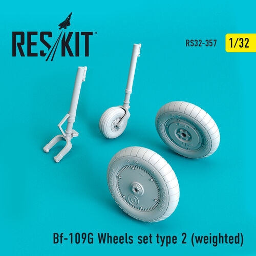 DISCONTINUED RES/KIT 32-0357 Bf-109G wheels set type 2 (weighted)