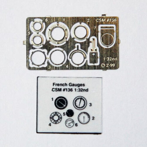 Copper State Models A32-136 French WWI Instrument/Gauge Set