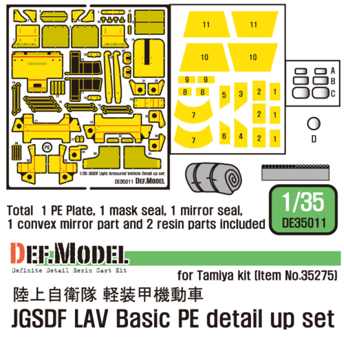 DEF Model DE35011 JGSDF Light Amoured Vehicle PE Detail Up set (for Tamiya 1/35)