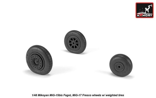 Armory Models Group AW48033 Mikoyan MiG-15bis Fagot (late) / MiG-17 Fresco wheels w/ weighted tires