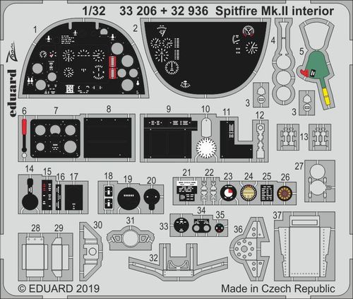 Eduard 32936 Spitfire Mk.II interior REVELL