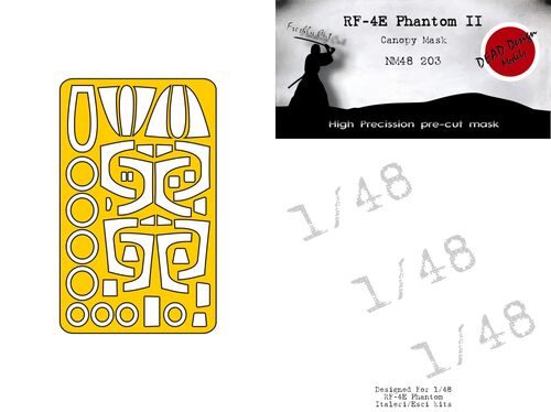 DEAD Design Models NM48203 McDonnell Douglas R/F-4 E/F Phantom II - Canopy Mask Set (for Italeri and ESCI Kits)