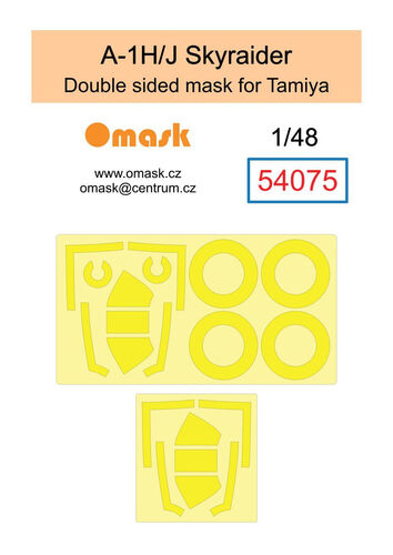 Omask 54075 Douglas A-1H/J Skyraider - Double Sided Mask (for Tamiya Kits)