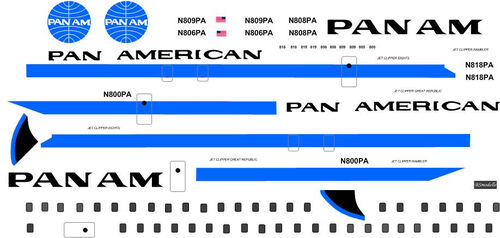 BSmodelle 100589 McDonnell Douglas DC-8 - Pan Am Decal