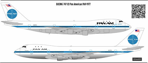 BSmodelle 125510 Boeing 747-100 - Pan Am Decal