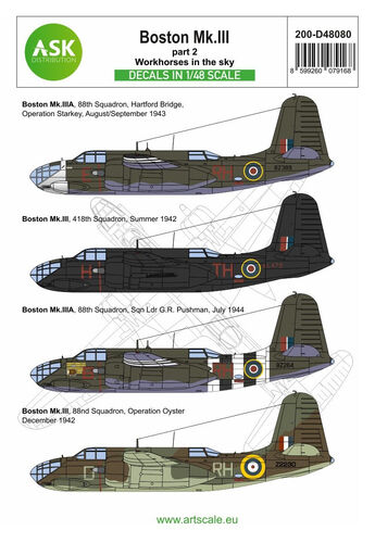 Art Scale Kit D48080 Douglas Boston Mk.III Part 2 - Workhorses in the Sky