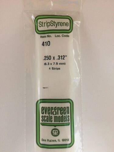 Evergreen 00410 Polystyrene Strip 6,3 x 7,9 mm (60 cm) (1 pc)