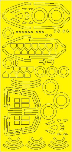 New Ware AM1278 F-35B Lightning II EXPERT Kabuki Masks (For Tamiya 61127 Kit)