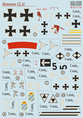 Print Scale 72-526 Hannover CL.II