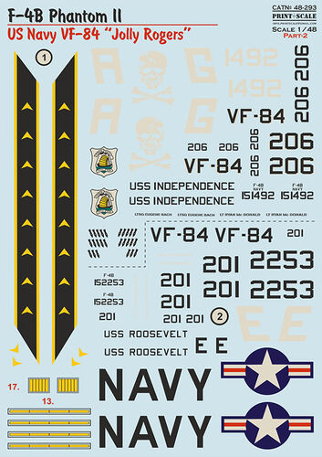 Print Scale 48-293 F-4B Phantom II, US Navy VF-84 'Jolly Rogers' Part 2