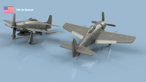 L'Arsenal 2.0 3D350489 Grumman F8F-1b Bearcat unfolded wings - 3D printing (5 pcs)
