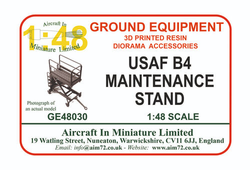 Aircraft In Miniature Ltd GE48030 USAF B-4 Maintenance Platform 3D-printed
