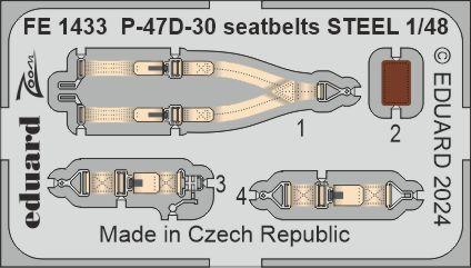 Eduard FE1433 P-47D-30 Seatbelts STEEL MINIART