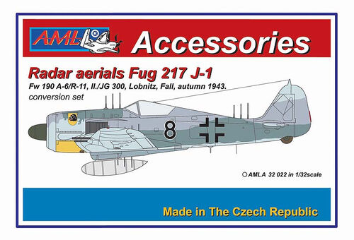 AML A32022 Focke-Wulf Fw-190 A-6/R11 - with Radar Aerials FuG 217J-1 Conversion Set (for Hasegawa and Revell kits)